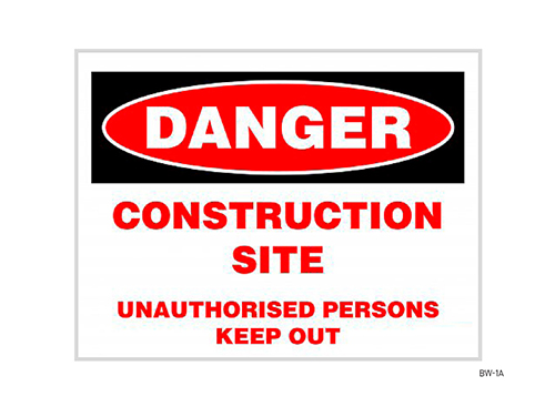 Warning Signage and Construction Site Signs - Cedar Industries
