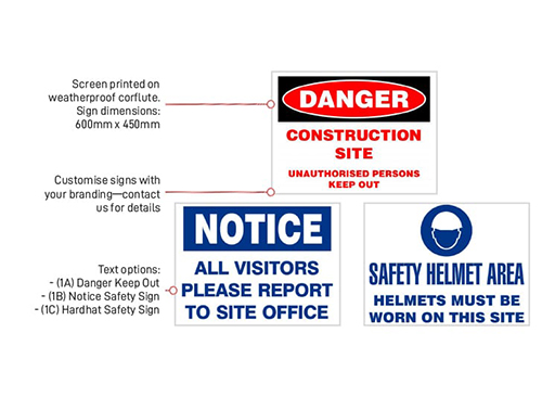Warning Signage and Construction Site Signs - Cedar Industries