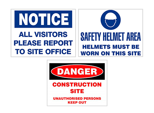 Warning Signage and Construction Site Signs - Cedar Industries